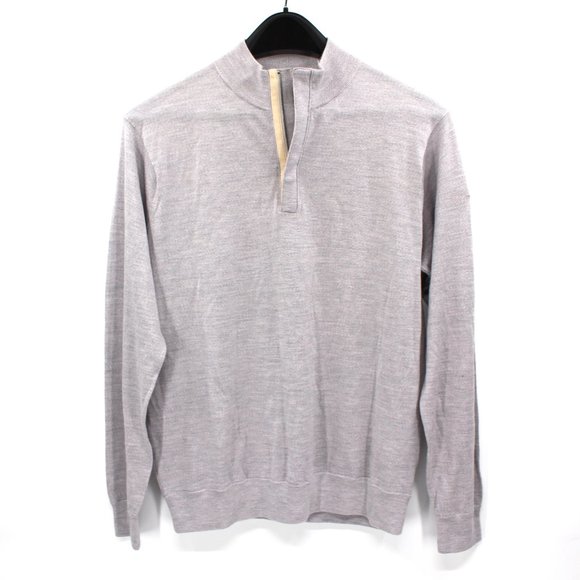 Dunhill | Sweaters | Dunhill Wool Cashmere Half Zip Long Sleeve Cc ...